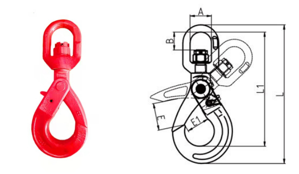 Swivel Self Locking Hook - Gostern Rigging
